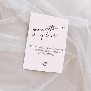 Printable Wedding Generations of Love Sign | Modern Wedding Signs ...