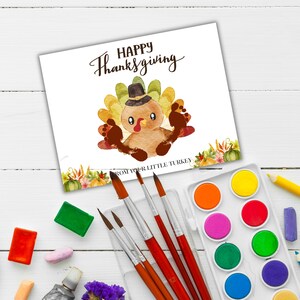 Thanksgiving Handprint Footprint Craft Printable, Thanksgiving ...