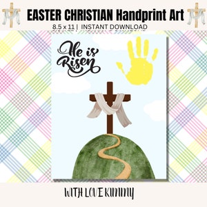 Easter Handprint Footprint Craft Printable, Preschool Craft, Easter ...