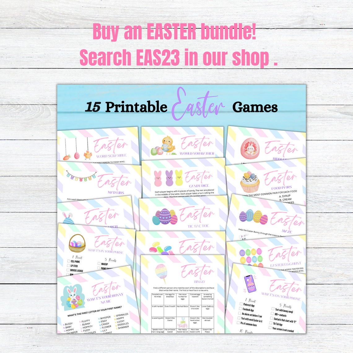 Printable EASTER Game, Easter Kids Game and Activity, Adult Games ...