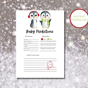 Penguin Baby Gender Reveal Printable Games Are Perfect for Your ...