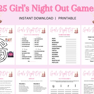 Printable Girls Night Out Game Bundle Party Games and Activities, Girls Party Games, Ladies ...