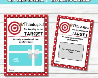 Teacher Appreciation Printable Gift Card Holder, Teacher Gift Card ...