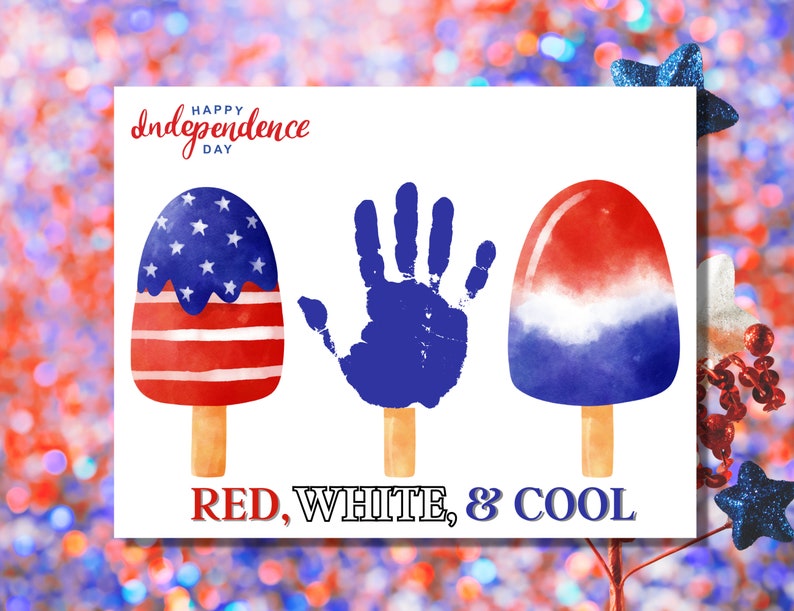 4th of July Handprint Activity, Fourth of July Printable, Happy 4th ...