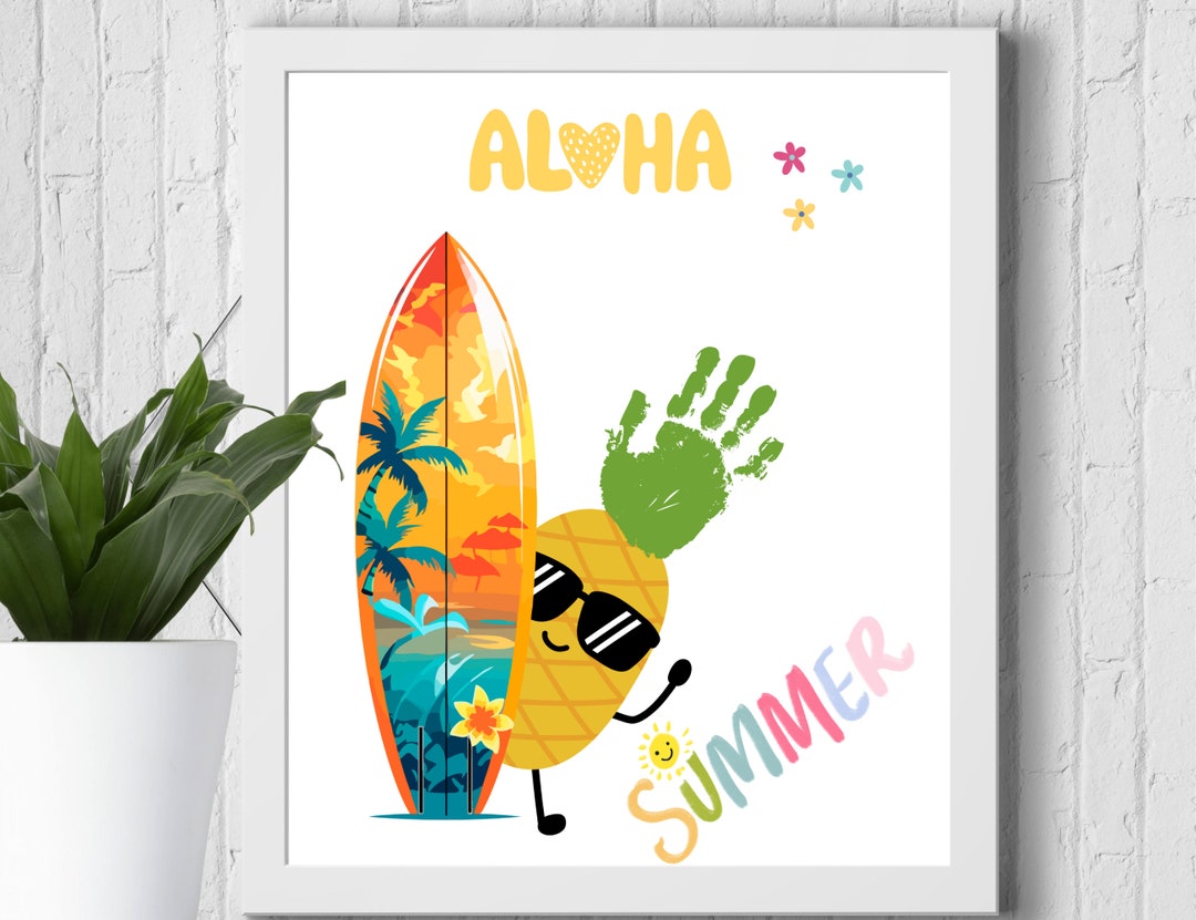 Summer Handprint Art, Summer Craft, Kids Handprint Art Craft, Summer ...