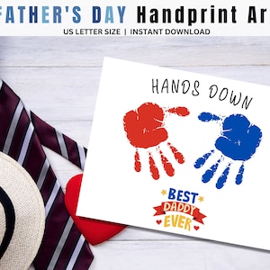 Father's Day Handprint Activity, Father's Day Printable, Happy Father's ...