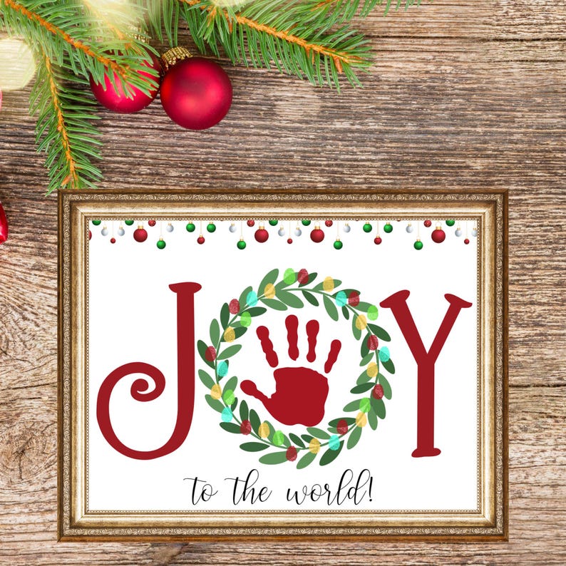 Christmas Handprint Craft, Winter Handprint Art, Printable Preschool ...