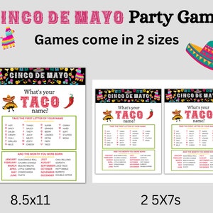 Cinco De Mayo Game, Cinco De Mayo Printable, Cinco De Mayo Party Games ...
