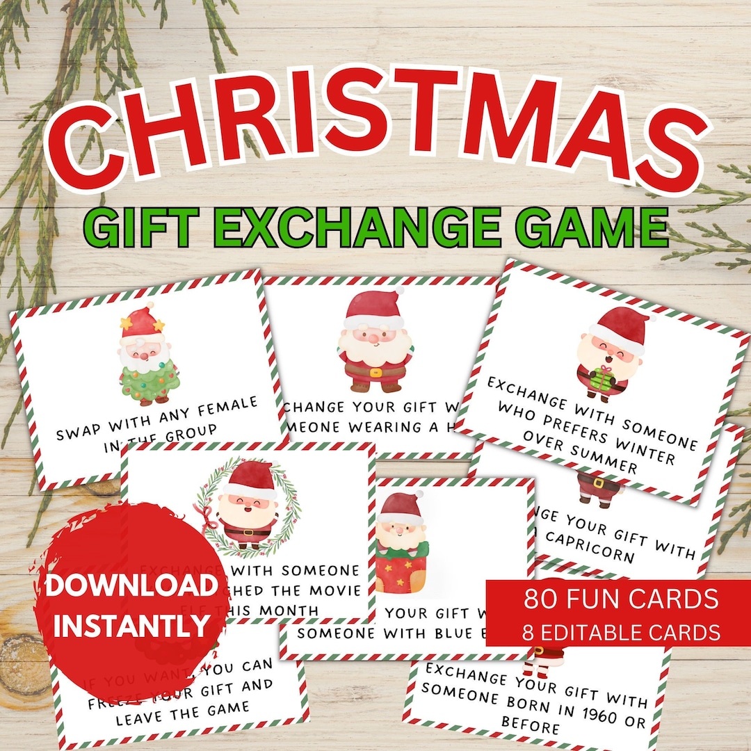 Christmas Gift Exchange Game, Xmas Gift Swap Game, Fun Holiday Party ...