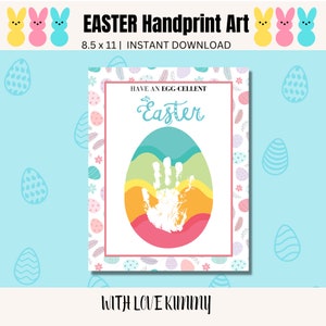 Easter Handprint Footprint Craft Printable, Preschool Craft, Easter ...