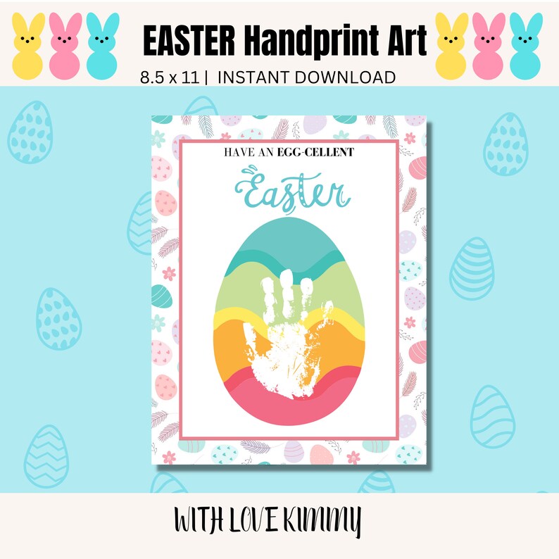 Easter Handprint Footprint Craft Printable, Preschool Craft, Easter ...