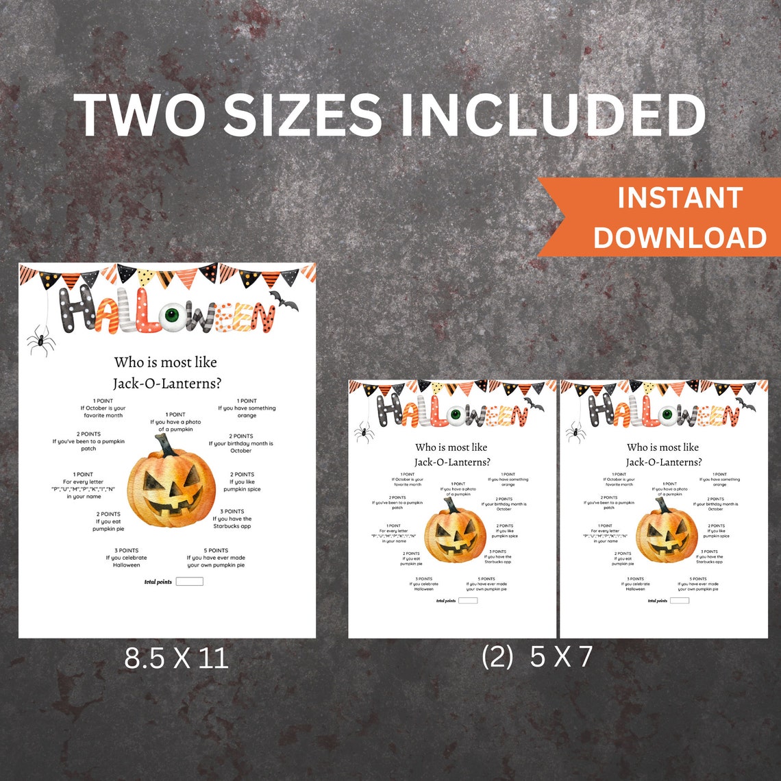 Halloween Who is Most Like Jack-o-lanterns Game Halloween - Etsy
