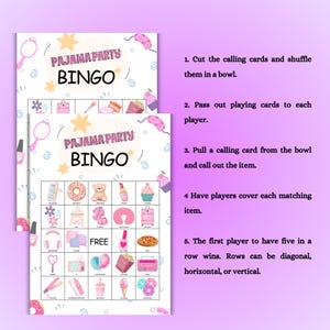 30 Pajama Party Bingo Games, Sleepover Bingo Game Activity, Slumber ...