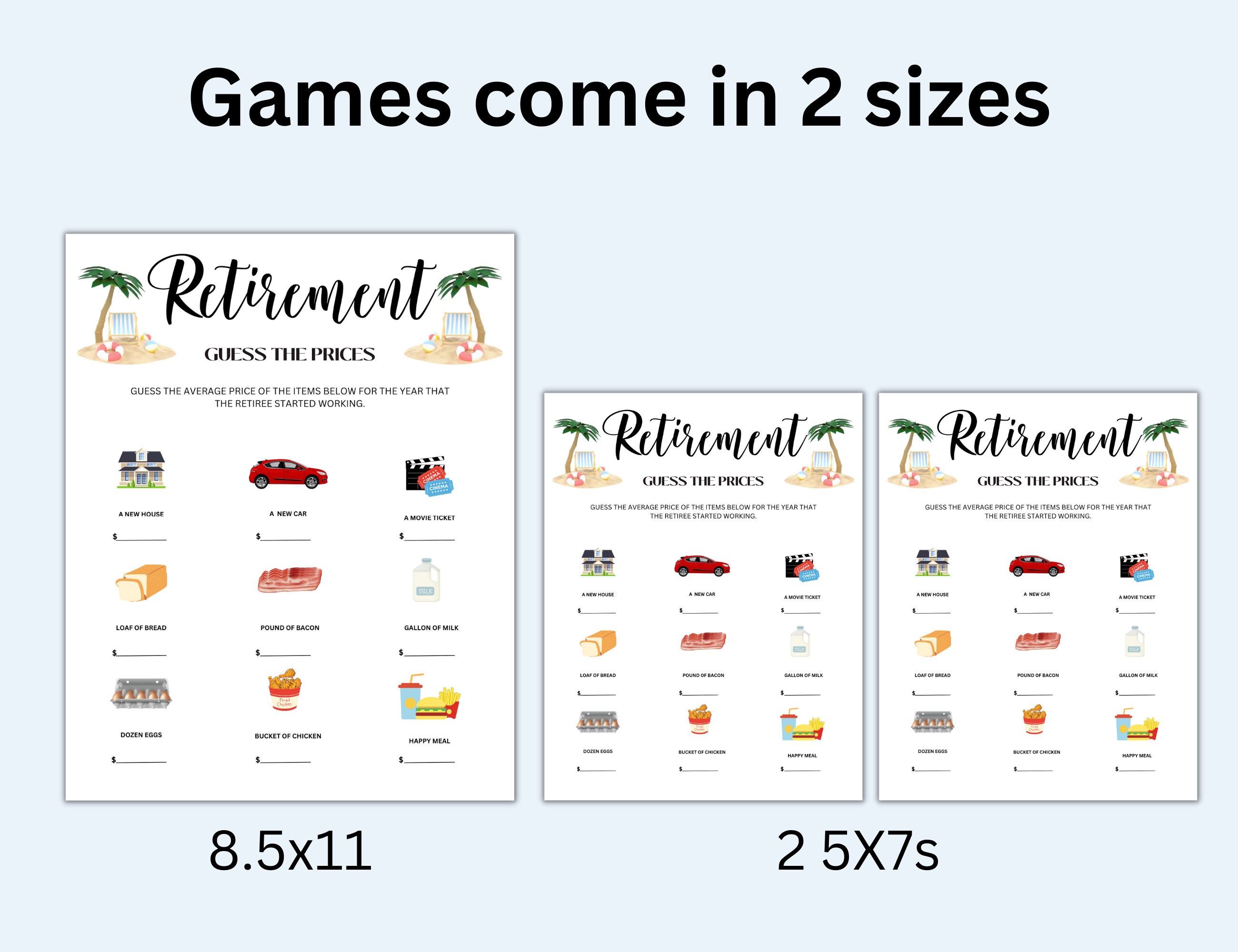 Retirement Party Games Bundle, Retirement Games, Printable Retirement ...