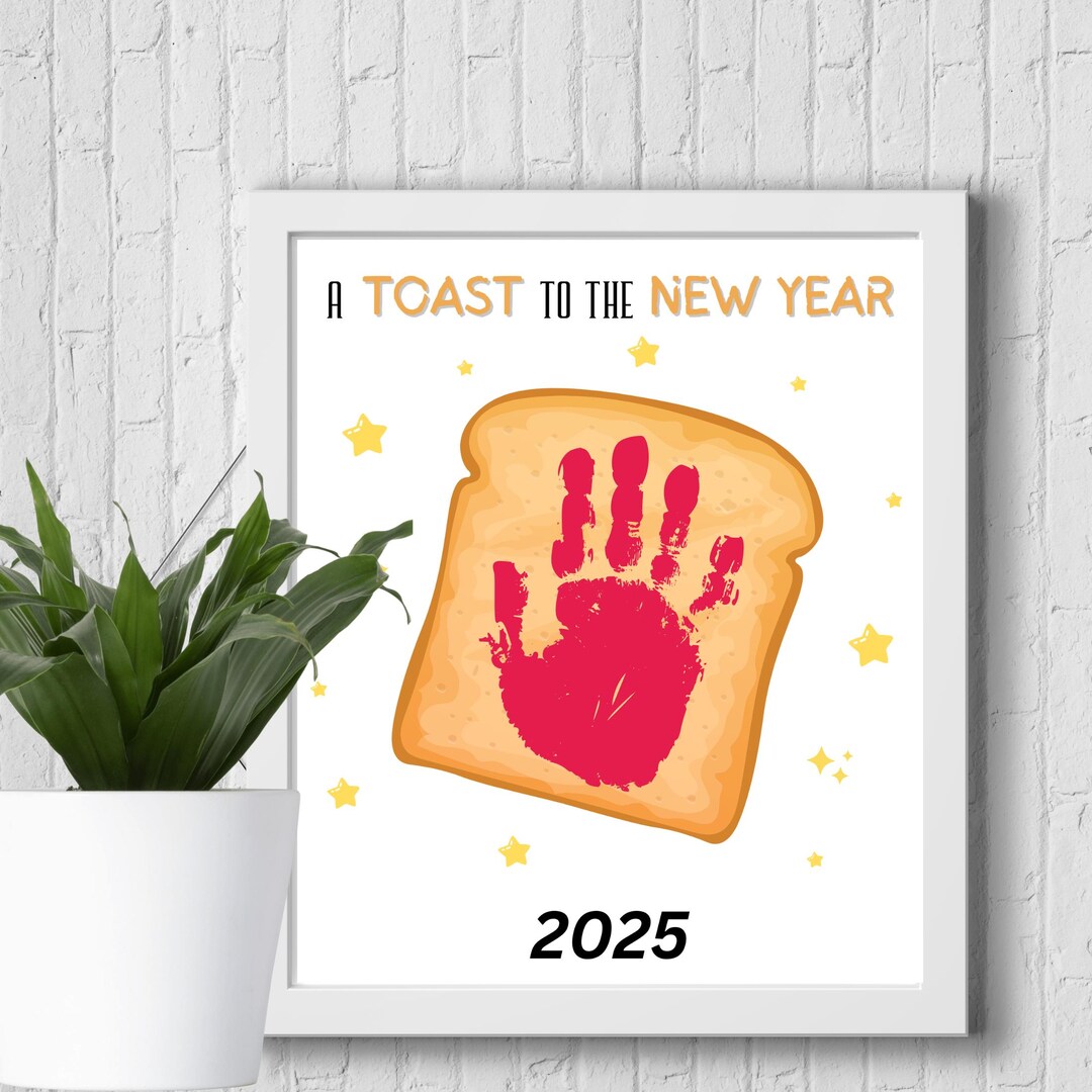 2025 New Years Handprint Art, New Year Craft, Kids Handprint Art Craft ...