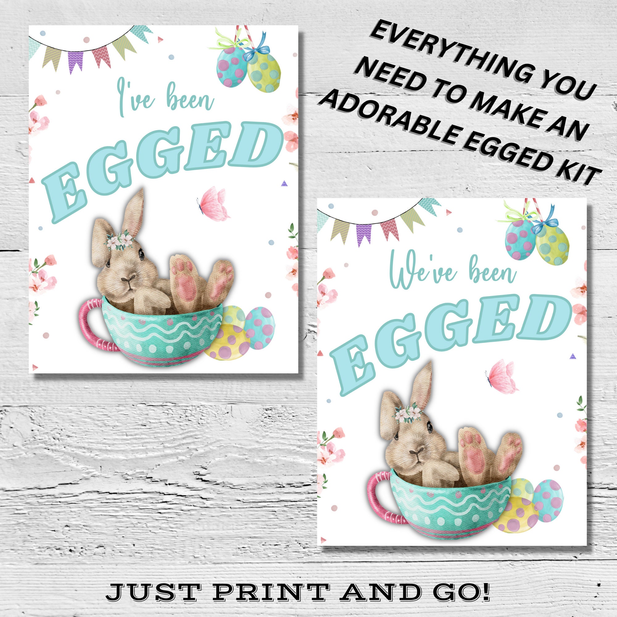 You've Been Egged Printable Bundle, We've Been Egged Kit, I've Been ...