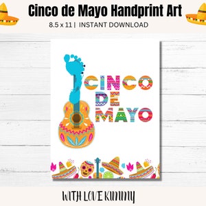 Cinco De Mayo Craft, Cinco De Mayo Handprint and Footprint, Printable ...