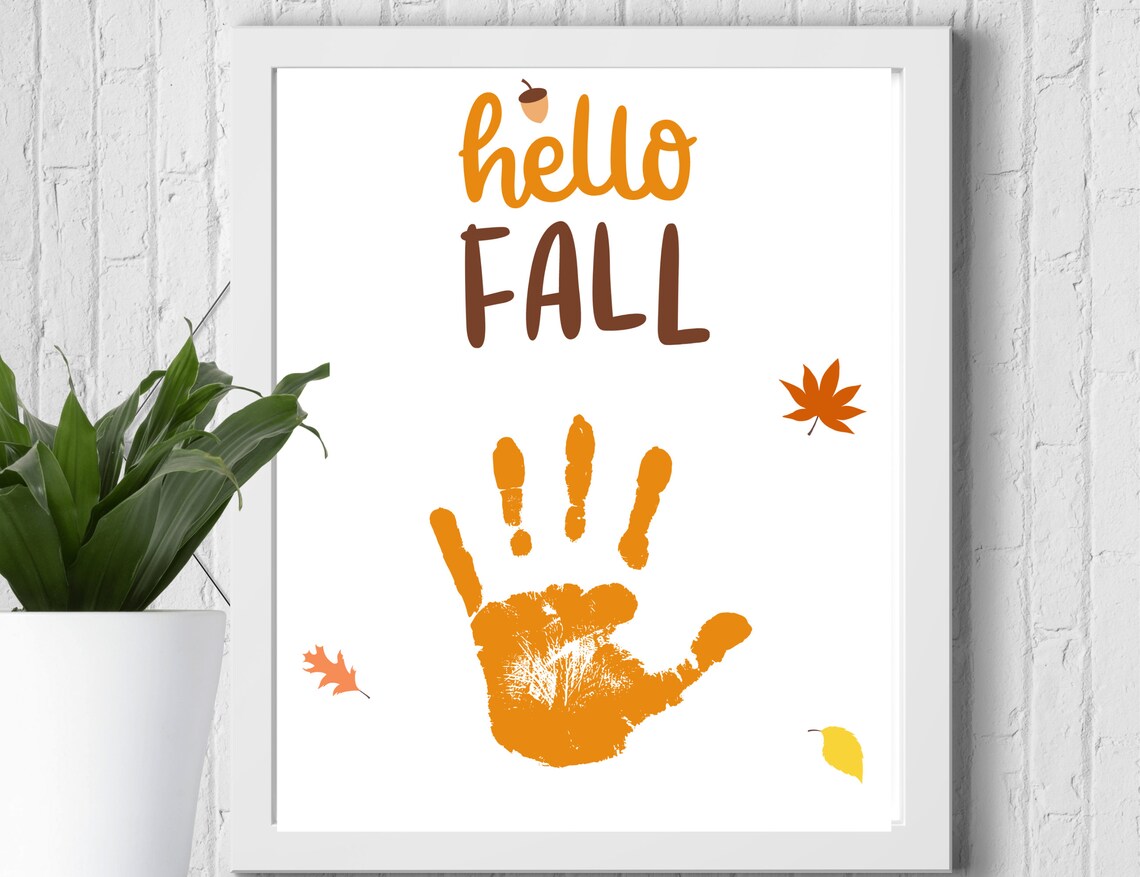 Fall Handprint Art Fall Craft Kids Handprint Art Craft Fall - Etsy
