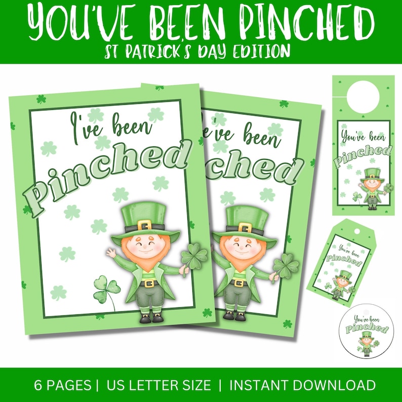 You've Been Pinched Printable Bundle, We've Been Pinched Kit, I've Been ...