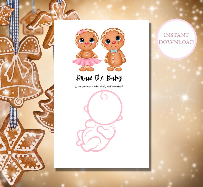 Gingerbread Baby Gender Reveal Printable Games Are Perfect for - Etsy