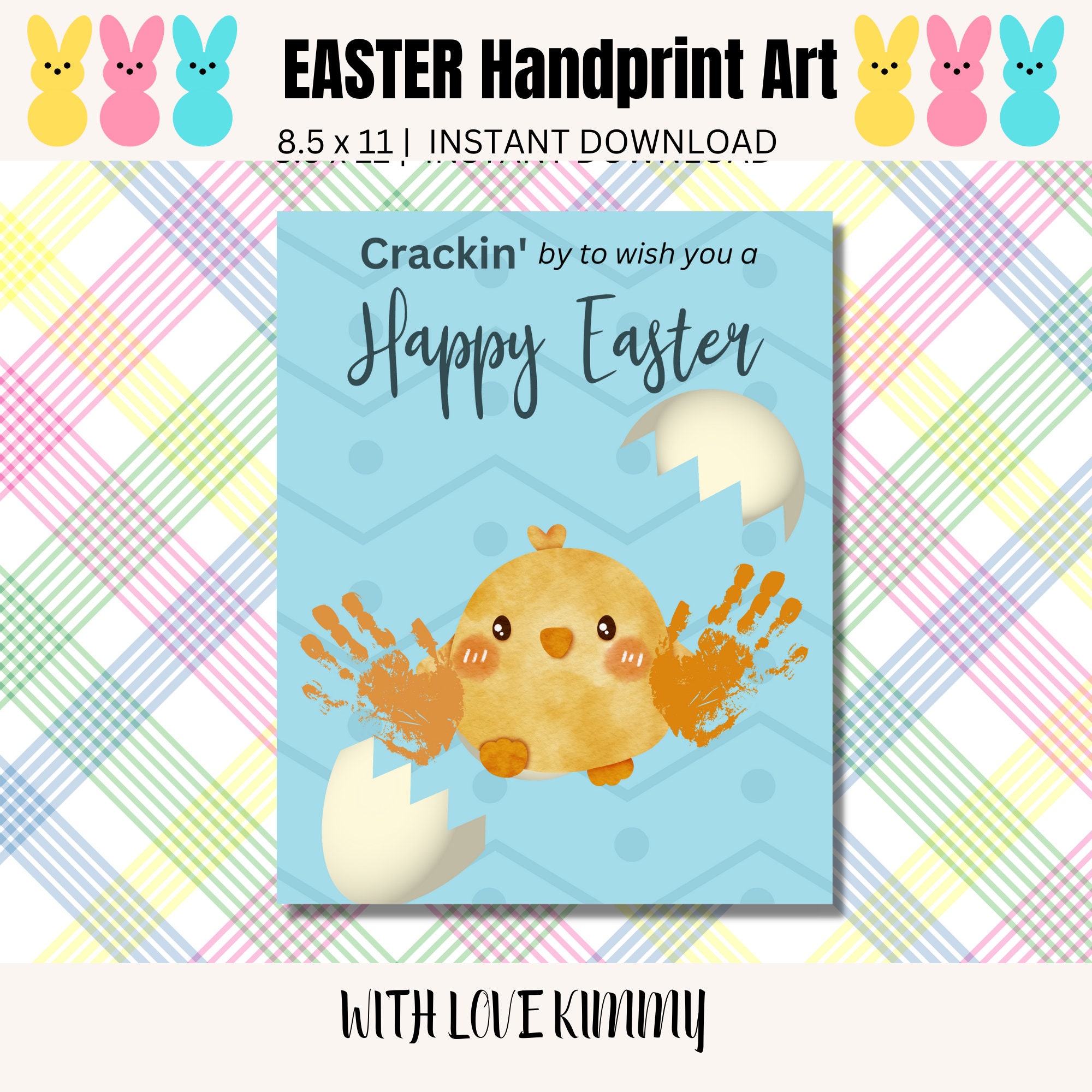 Easter Handprint Footprint Craft Printable, Preschool Craft, Easter ...