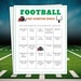 Football Game,find Someone Bingo, Football Party Game, Football ...