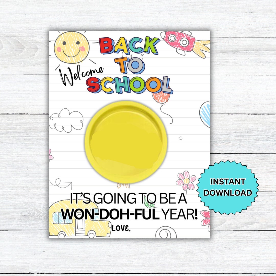 Editable Doh Back to School Play Gift, Meet the Teacher Doh Tag for ...