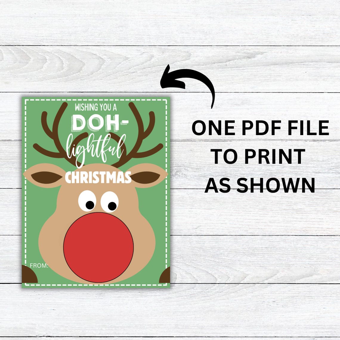 Kids Christmas Play Dough Cards, Class Christmas Favors Tags, Editable ...