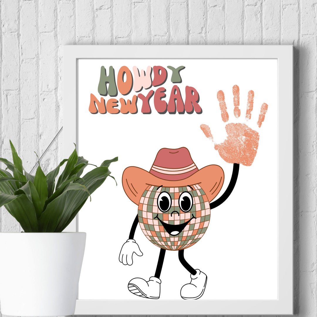 2024 New Years Handprint Art, New Year Craft, Kids Handprint Art Craft ...