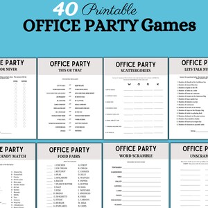 Office Party Game Bundle, Printable Work Party Games, Staff Game Idea ...