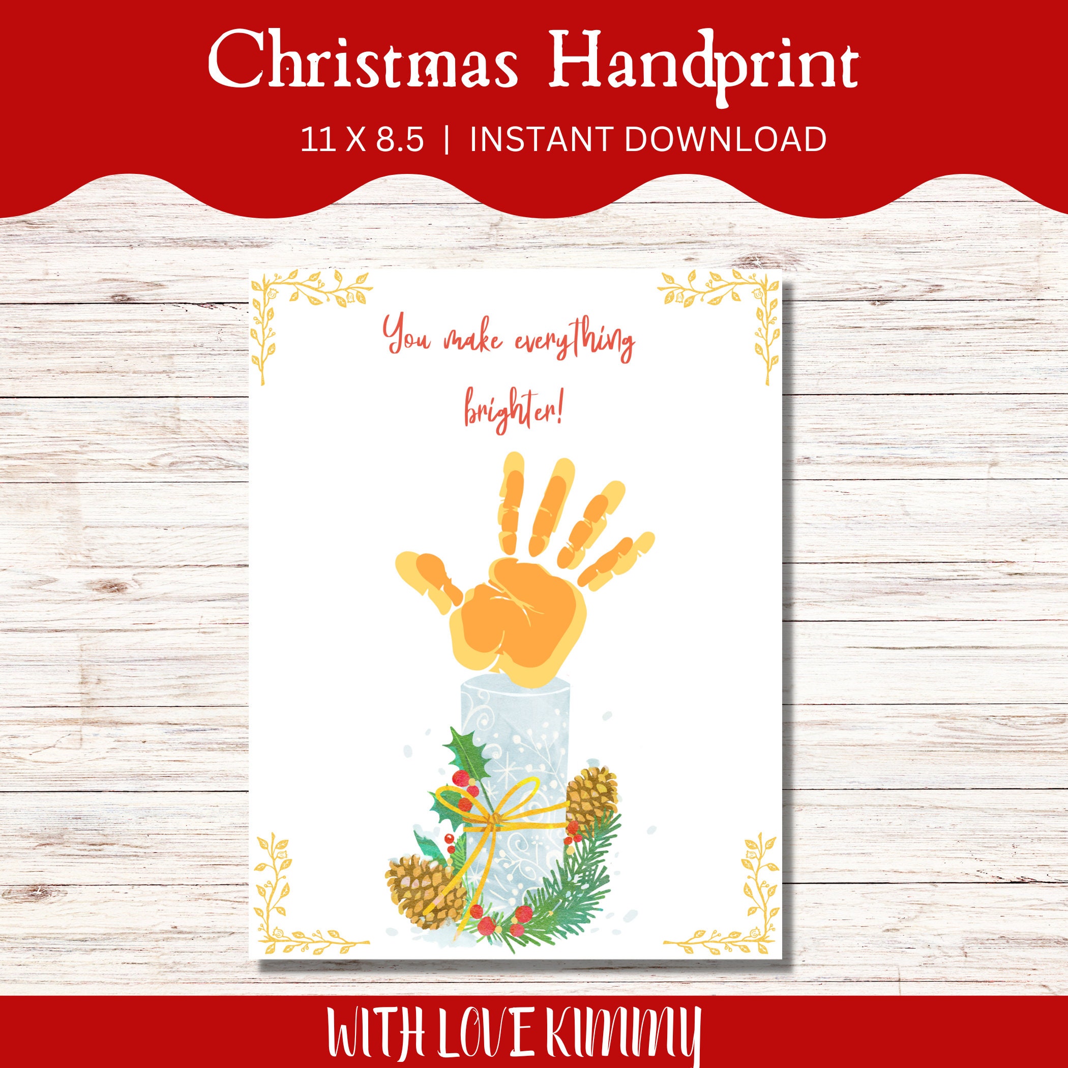 Christmas Handprint Craft Printable Bundle, Christmas Preschool Craft ...
