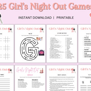 Printable Girls Night Out Game Bundle Party Games and Activities, Girls ...