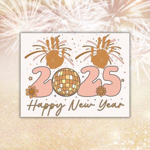 2025 New Years Handprint Art, New Year Craft, Kids Handprint Art Craft ...