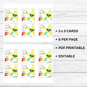 Editable You Shine Bright Like a Star Gift Tag, Teacher Appreciation ...