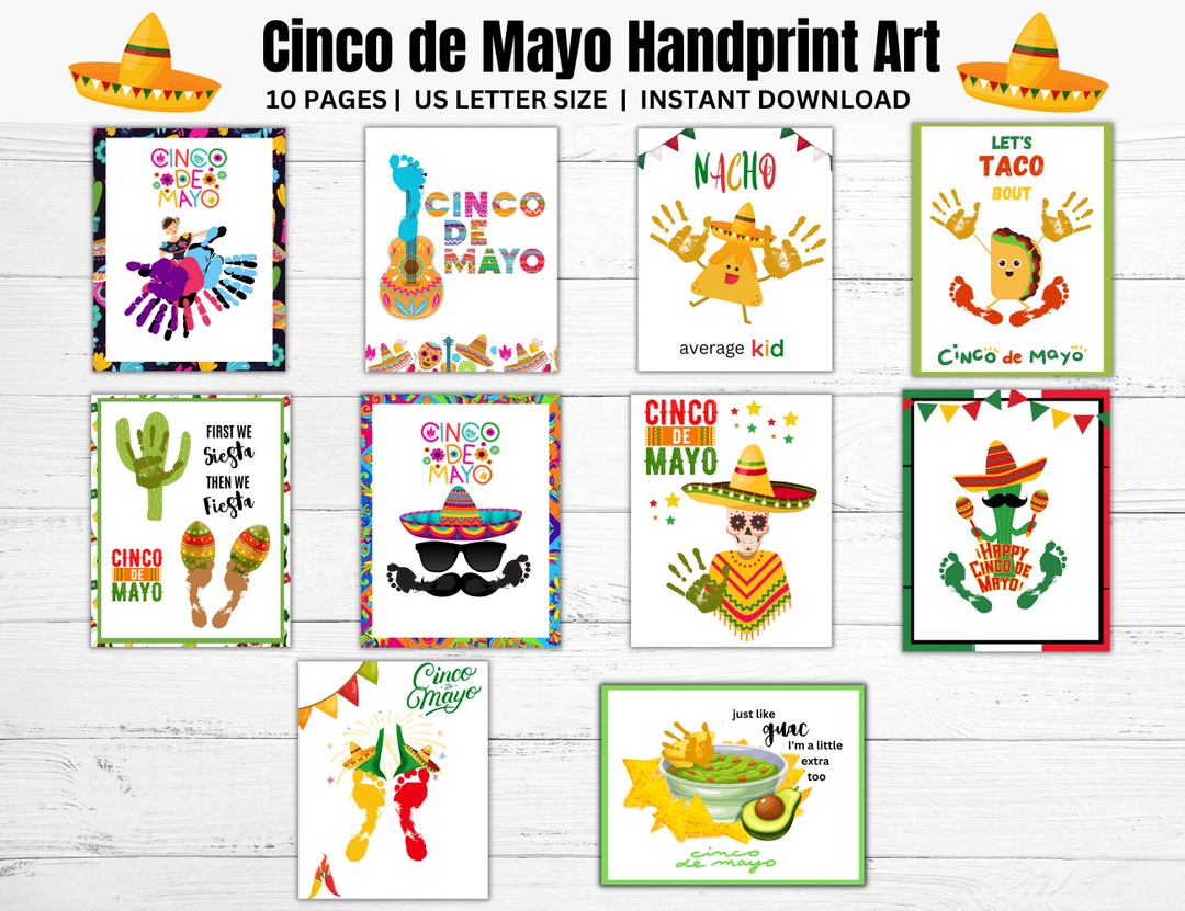 Cinco De Mayo Craft, Cinco De Mayo Handprint and Footprint, Printable ...