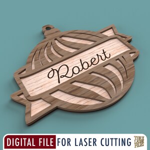 Laser Cut File Custom Christmas Ornaments - Svg Dxf Pdf Eps Ai DIGITAL ...