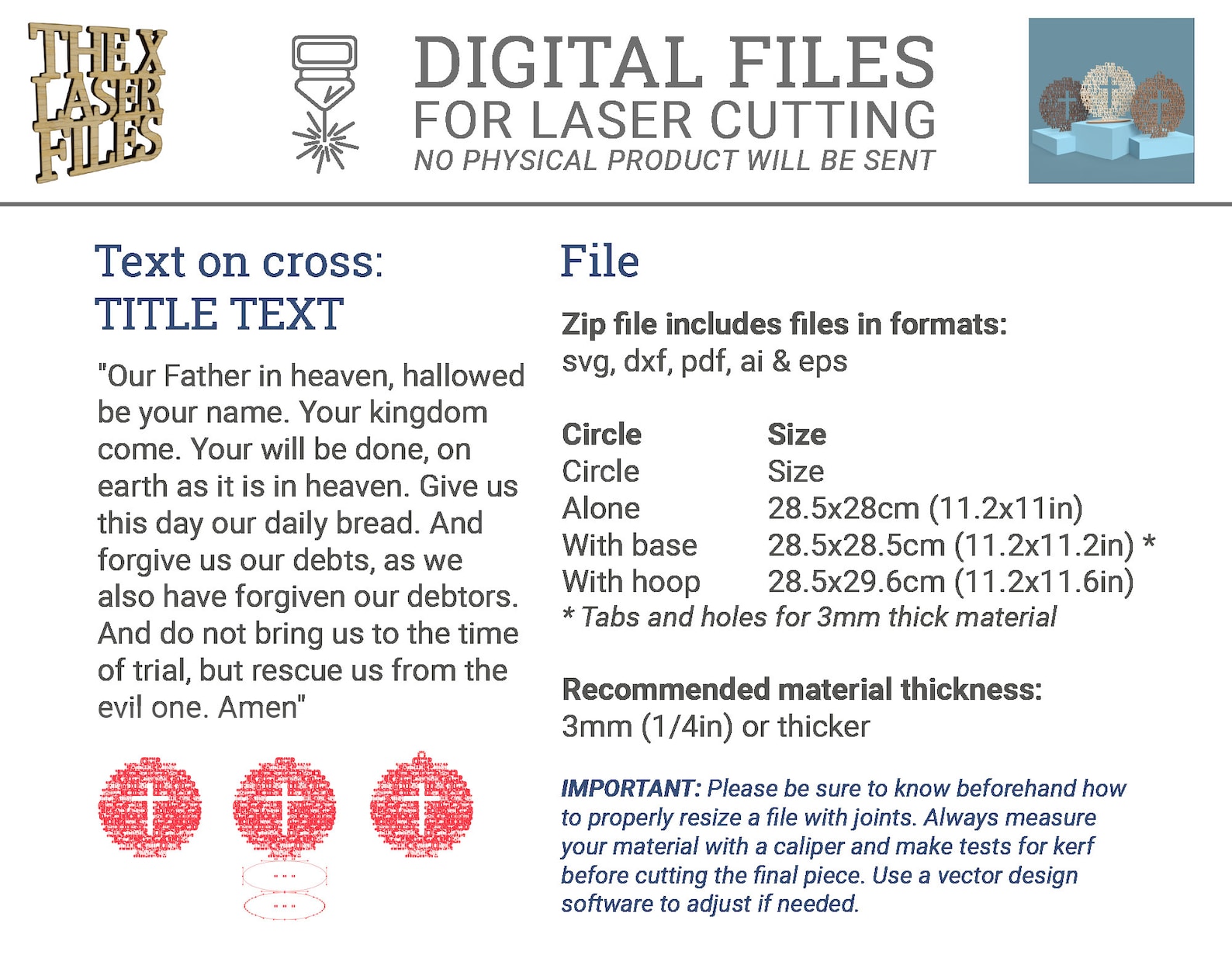 Modern Lord's Prayer Our Father (christian or Catholic) Circle With ...