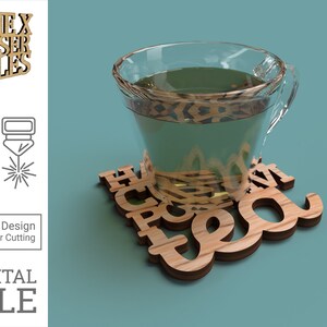 Tea Coasters Laser Cut File Svg Dxf Pdf Eps Ai DIGITAL FILE - Etsy