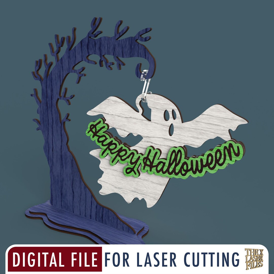 Laser Cut File Halloween Ghost Svg Dxf Pdf Eps Ai DIGITAL FILE - Etsy