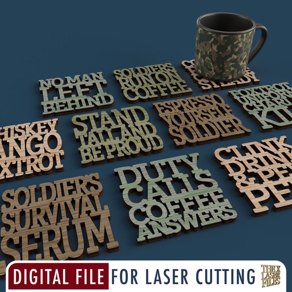 Military Coasters Svg Files - Etsy