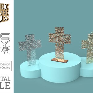 Padre Nostro Croce (italian Lord's Prayer Our Father Cross) Laser Cut ...