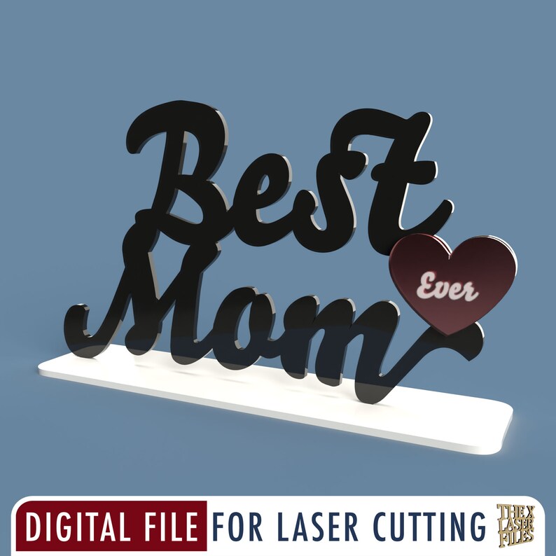 Mom & Best Mom Signs Laser Cut File – Mother's Day SVG DXF (digital ...