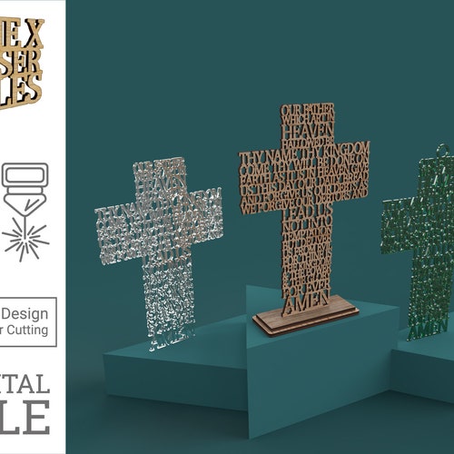Psalm 23 KJV the Lord is My Shepherd Cross Laser Cut Vector - Etsy