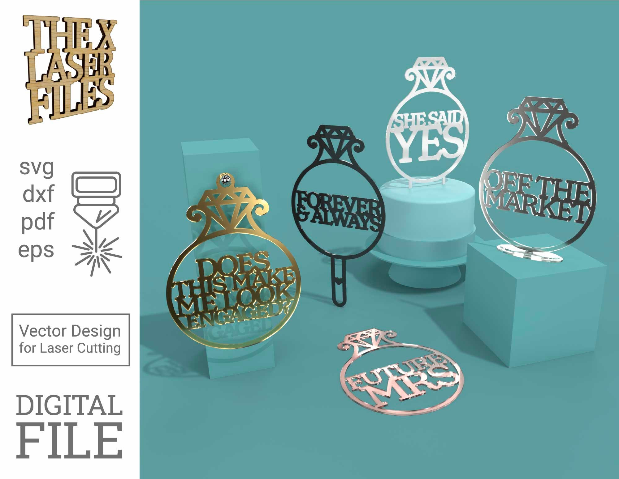 Clip Art & Image Files Craft Supplies & Tools Engagement signs svg ...