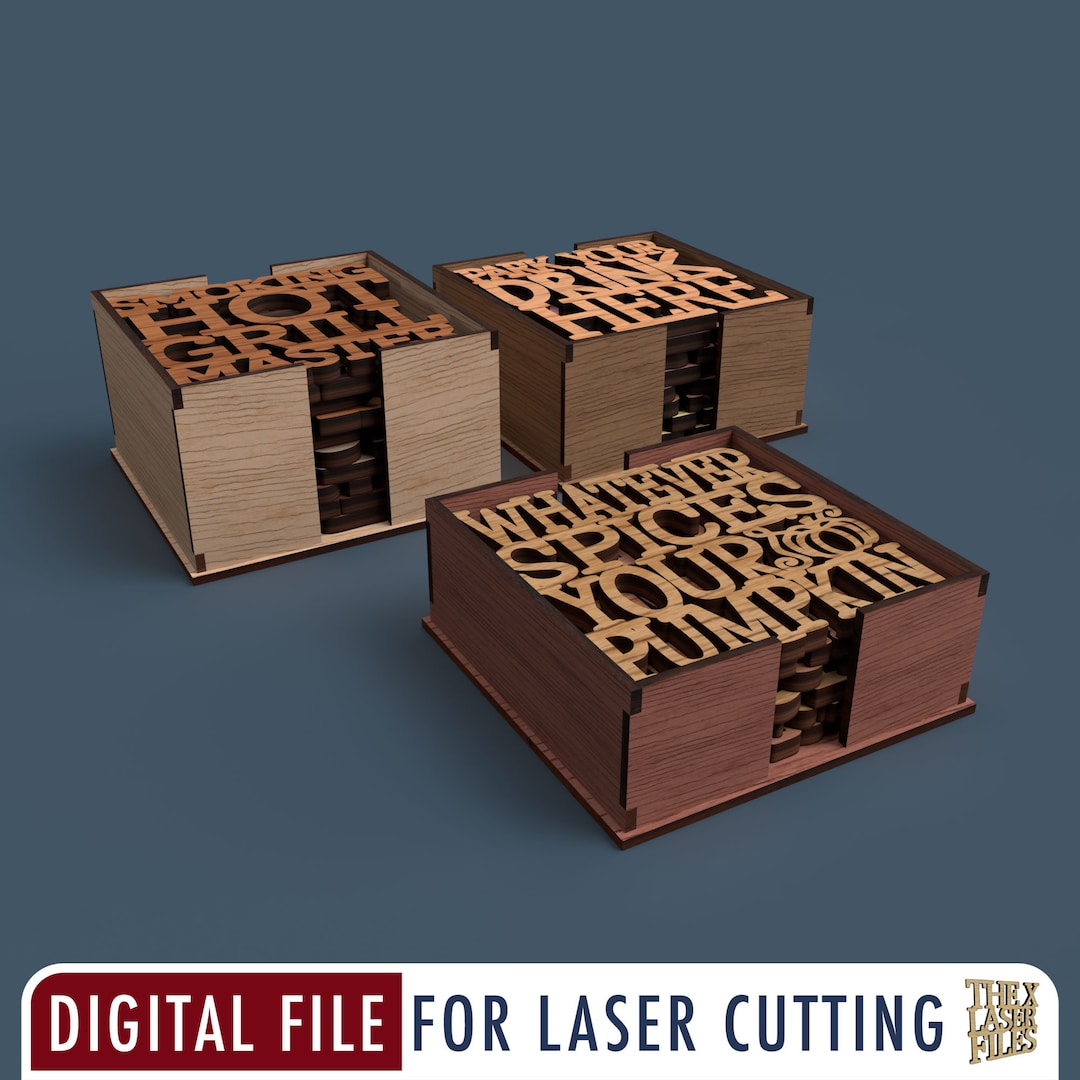Coaster Holder 01 - Laser Cut File Svg Dxf Pdf Eps Ai DIGITAL FILE - Etsy