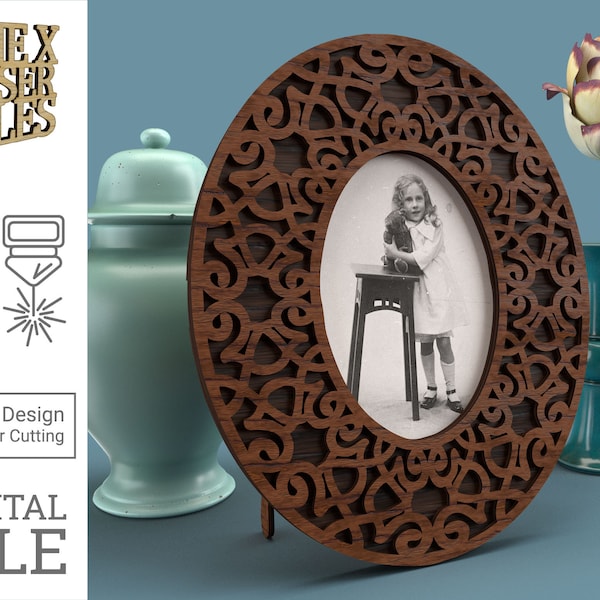 Oval Photo Frame Dxf - Etsy