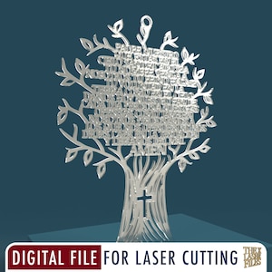 Árbol Padre Nuestro (spanish Lord's Prayer Our Father Tree) - Laser Cut ...