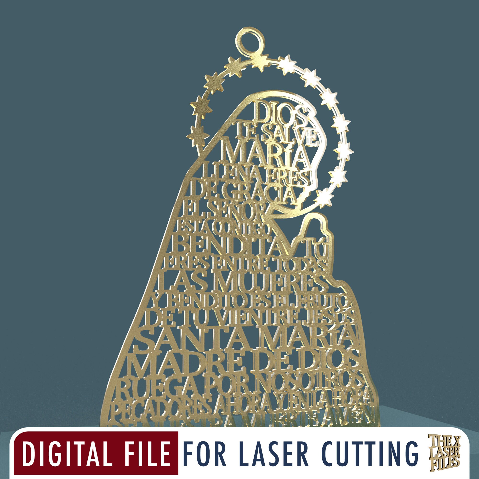 Ave Maria Laser Cut File – Catholic Decor SVG DXF (digital File) - Etsy