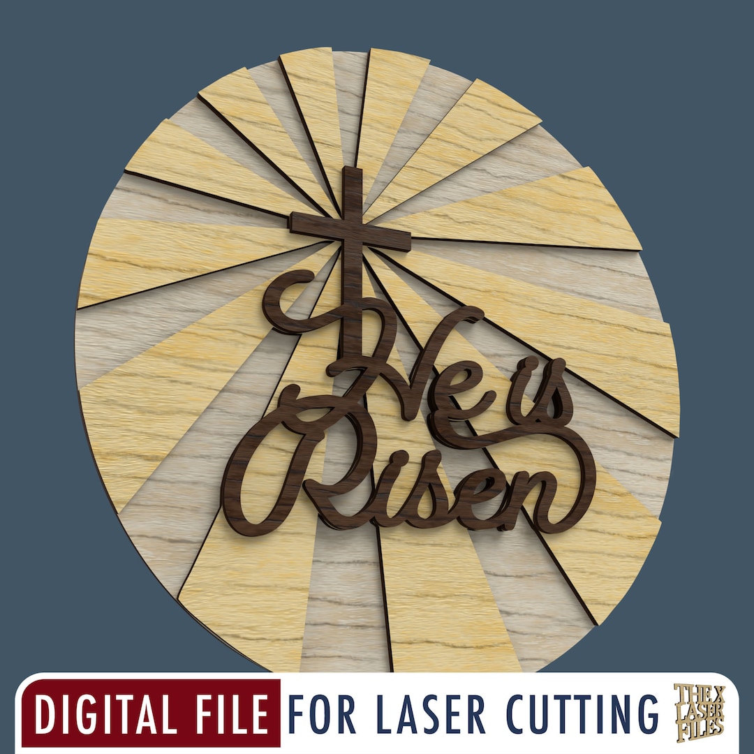 He is Risen Sign Laser Cut File Svg Dxf Pdf Eps Ai DIGITAL FILE - Etsy