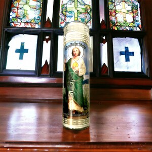 Sacred Saint Jude White Candle - 8 Oz Wax Devotional Candle - Etsy